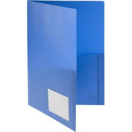Angebotsmappe Foldersys, A4, 4 Taschen, Visitenkartentasche, Polypropylen, blau, 10 St&uuml;ck