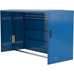 Anbausatz mit Seitenwand f&uuml;r Fahrradgarage BikeBox 1 G mit Giebeldach, enzianblau RAL 5010