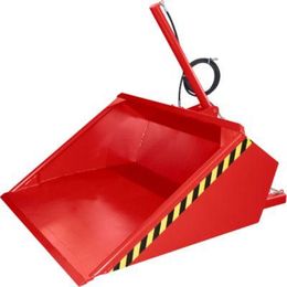 Bauer hydraulische Staplerschaufel DGS 950, Gabelstaplerhydraulik, L 1610 x B 1610 x H 1370 mm, 0,95 m&sup3;, bis 1000 kg, Stahl lackiert, feuerrot