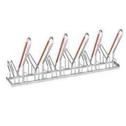 Anlehnparker 1-seitig, f&uuml;r Reifen bis B 55 mm, B 2100 x T 385 x H 815 mm, Stahl verzinkt, 6 Einstellpl&auml;tze