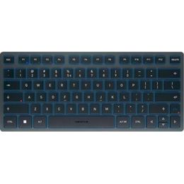 Bluetooth Tastatur Cherry KW 7100 Mini BT Slate Blue, QWERTZ, Multi-Device, kompaktes Format, inkl. Transporttasche
