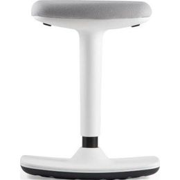 Steh-Sitz-Hocker Dauphin to-swift work, H 500-750 mm, Tellerfu&szlig;, mit Wippfunktion, wei&szlig;