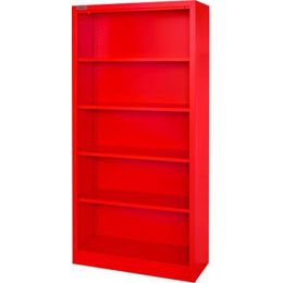 Sch&auml;fer Shop Sch&auml;fer Shop Select Stahlregal MS iCOLOUR, 5 Ordnerh&ouml;hen, B 950 x T 400 x H 1935 mm, rot RAL 3020