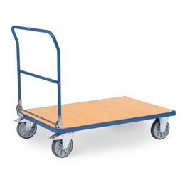 Fetra&reg; Klappwagen, Ladefl&auml;che Holzwerkstoff, je 2 Lenk- & Bockrollen, 1200 x 800 mm