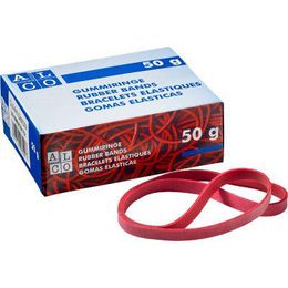 Alco Gummib&auml;nder, rot, 200 x 6 mm, 50 g