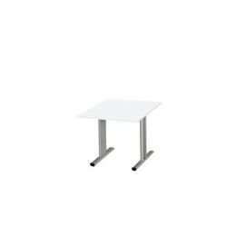 Sch&auml;fer Shop Sch&auml;fer Shop Select Besprechungstisch Planova Basic, Quadrat, T-Fu&szlig;, B 1000 x T 1000 x H 717 mm, wei&szlig;/wei&szlig;aluminium RAL 9006