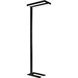 Alco LED-Stehleuchte, stufenlos dimmbar, direkt & indirekt leuchtend, H 1950 mm, 2 x 40 W, schwarz