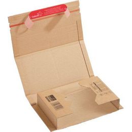 Colompac Wickelverpackung CP 020, mit Selbstklebeverschluss, Wellpappe, braun, B 299 x T 175 x H 80 mm (A5+), 20 St&uuml;ck