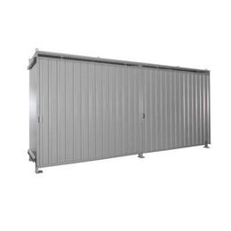 Regalcontainer Bauer CEN 59-2, Stahl, Schiebetor, B 6255 x T 1550 x H 2980 mm, grau