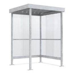 Raucherunterstand WSM Jena, Outdoor, f&uuml;r 2-3 Personen B 1550 x T 1550 x H 2360 mm, verzinkt