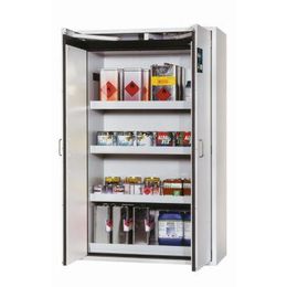 Sicherheitsschrank Typ 90 ASECOS S-CLASSIC-90, Fl&uuml;gelt&uuml;ren, Front Lichtgrau, B 1196 x T 616 x H 1968 mm