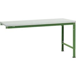 Manuflex Ansatztisch UNIVERSAL Spezial, Tischplatte Melamin, 1750x1000, resedagr&uuml;n
