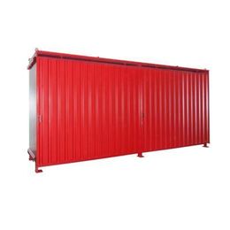 Regalcontainer Bauer CEN 59-2, Stahl, Schiebetor, B 6255 x T 1550 x H 2980 mm, rot