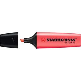 Textmarker Stabilo&reg; BOSS Original, Keilspitze, lichtbest&auml;ndig, schnell trocknend, rot, 1 St&uuml;ck