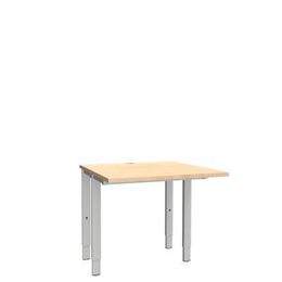 Sch&auml;fer Shop Sch&auml;fer Shop Genius Schreibtisch MODENA FLEX, 4-Fu&szlig;-Rechteckrohr, beidseitig, B 800 mm, Ahorn