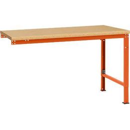 Manuflex Ansatztisch UNIVERSAL Spezial, Tischplatte Multiplex, 1500x1000, rotorange
