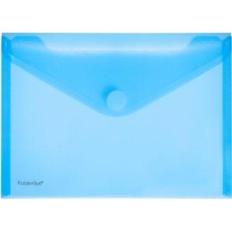 Foldersys Dokumententasche, DIN A5 quer, Klettverschluss, PP, blau