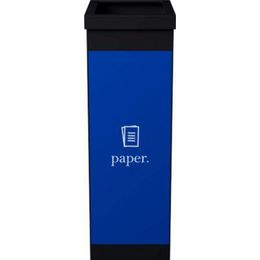 Wertstoffsammler PAPERFLOW, Volumen 60 l, f&uuml;r Papier, erweiterbar, L 363 x B 263 x H 760 mm, Polystyrol, blau-schwarz