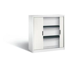 C + P Rollladenschrank Omnispace, 3 OH, abschlie&szlig;bar, B 1200 x T 420 x H 1230 mm, Stahl/Kunststoff, Verkehrswei&szlig;