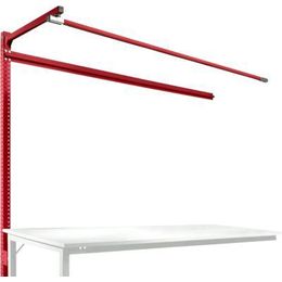 Manuflex Aufbauportal m. Ausleger, Ansatztisch STANDARD Arbeitstisch/Werkbank UNIVERSAL/PROFI, 2000 mm, rubinrot
