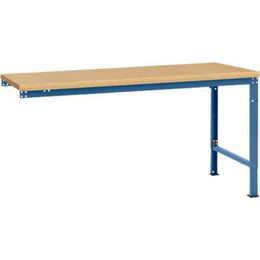 Manuflex Ansatztisch UNIVERSAL Spezial, Tischplatte Multiplex, 1750x1000, brillantblau