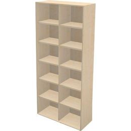 Sch&auml;fer Shop Sch&auml;fer Shop Genius Regal TETRIS WALL, 6 Ordnerh&ouml;hen, B 1000 x T 420 x H 2250 mm, Ahorn-Dekor