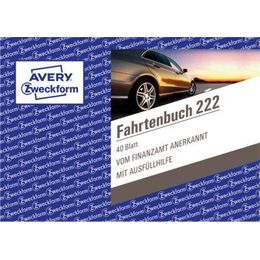 Avery Zweckform AVERY&reg; Zweckform 222-1 Fahrtenbuch, A6 Querformat, 56 Blatt, 1 St&uuml;ck