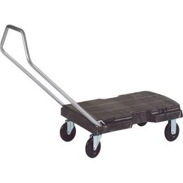 Rubbermaid Plattformwagen Triple Trolley, klappbar, Griff 3-fach verstellbar, Ladefl&auml;che 820 x 500 mm, bis 227 kg, schwarz