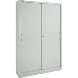 Sch&auml;fer Shop Sch&auml;fer Shop Select Schiebet&uuml;renschrank MS iCONOMY, Stahl, 5 Ordnerh&ouml;hen, B 1200 x T 400 x H 1935 mm, lichtgrau RAL 7035