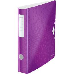 Leitz&reg; Ordner Active WOW, DIN A4, R&uuml;ckenbreite 65 mm, violett