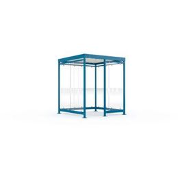 &Uuml;berdachungssystem WSM K&ouml;ln K2 b/c, B 2165 x T 2165 x H 2510 mm, Bausatz, grauwei&szlig; RAL 9002