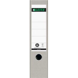Ordner Leitz&reg; 1080, DIN A4, R&uuml;ckenbreite 80 mm, Griffloch, geklebtes R&uuml;ckenschild, Hartpappe, 20 St&uuml;ck, grau