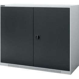 Sch&auml;fer Shop Sch&auml;fer Shop Genius Fl&uuml;gelt&uuml;rschrank FS, Stahl, mit Bel&uuml;ftungsl&ouml;chern, B 1343 x T 620 x H 1105 mm, 3 OH, lichtgrau/anthrazitgrau, bis 450 kg