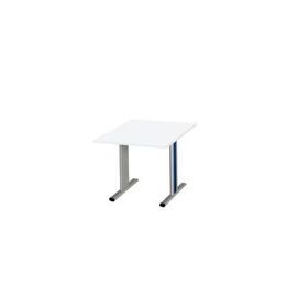 Sch&auml;fer Shop Sch&auml;fer Shop Select Besprechungstisch Planova Basic, Quadrat, T-Fu&szlig;, B 1000 x T 1000 x H 717 mm, wei&szlig;/wei&szlig;aluminium RAL 9006
