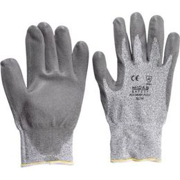 DYNEEMA&reg; Schutzhandschuhe, EN 388 Kategorie II, Schnittschutzklasse 3, HDPE-Fase & PU-Beschichtung, grau, 1 Paar, Gr&ouml;&szlig;e 9