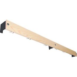 Hakenleiste f&uuml;r Umkleidebank-System, 2000 mm lang, Holz, anthrazit