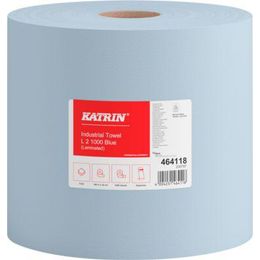 Reinigungsrollen Katrin, 2 Rollen mit je 1000 Blatt, 2-lagig, blau