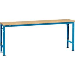 Manuflex Grundtisch UNIVERSAL Spezial, 2000 x 800 mm, Multiplex natur, lichtblau