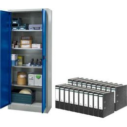 Sch&auml;fer Shop Materialschrank Sch&auml;fer Shop Pure, abschlie&szlig;bar, B 800 x T 400 x H 1935 mm + gratis 20 Sch&auml;fer Shop Select Aktenordner, DIN A4, 80 mm