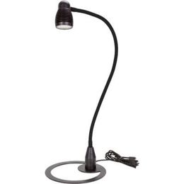 BAUER & BÖCKER LED-Tischleuchte Bauer & Böcker Satelite, 4,5 W, 490 lm, 3000 K, dimmbar, neigbar, L 750 mm, Aluminium, schwarz-schwarz
