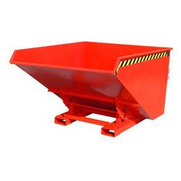 Bauer Kippbeh&auml;lter EXPO-E 1700, mit Rollen, Deichsel & Ablasshahn, &ouml;l-/wasserdicht, abrollend, B 1570 x T 1720 x H 1095 mm, feuerrot RAL 3000