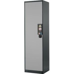 Chemikalienschrank ASECOS CS-CLASSIC, Fl&uuml;gelt&uuml;r, 3 B&ouml;den, 545x520x1950 mm, silber