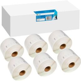 G&G Etiketten G&G, kompatibel zu Dymo 11354/s0722540, 6x1000 St&uuml;ck, abl&ouml;sbar, B 57 x H 32 mm, wei&szlig;