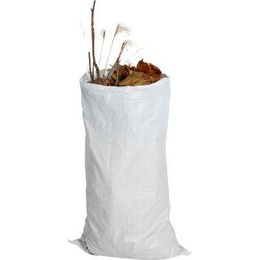 Gewebesack, bis 50 kg, extrem rei&szlig;fest, &Ouml;ffnung oben, mit Kopfsaum, B 750 x H 1250 mm, Polypropylen unbeschichtet, wei&szlig;, 10 St&uuml;ck