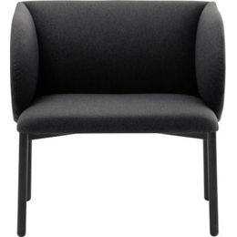 Leyform LIV Empfangssessel, Stahlrohrgestell, Stoffbezug, B 730 x T 620 x H 740 mm, anthrazit melange