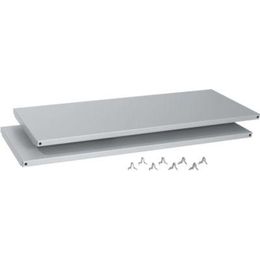 Sch&auml;fer Shop Sch&auml;fer Shop Select Stahl-Fachb&ouml;den, wei&szlig;aluminium, 1200 mm breit, 2 St&uuml;ck