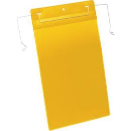 Durable Dokumententaschen mit Drahtb&uuml;gel, B 210 x H 297 mm (DIN A4), 50 St&uuml;ck, gelb
