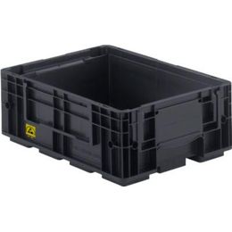 Sch&auml;fer Shop Kleinladungstr&auml;ger R-KLT 4115 ESD, Kunststoff, B 400 x T 300 mm, bis 20 kg, schwarz ableitend