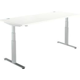 Sch&auml;fer Shop Sch&auml;fer Shop Select Schreibtisch DRIVE UP 2, elektrisch h&ouml;henverstellbar, Rechteck, T-Fu&szlig;, B 1800 x T 800 x H 630-1290 mm, wei&szlig;/wei&szlig;aluminium