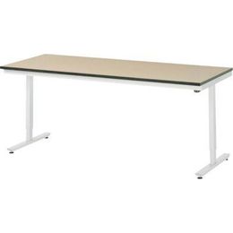 Rau Arbeitstisch Adlatus, elektrisch h&ouml;henverstellbar, 22 mm MDF-Platte, bis 150 kg, B 2000 x T 800 x H 720-1120 mm, bRaun/lichtgRau